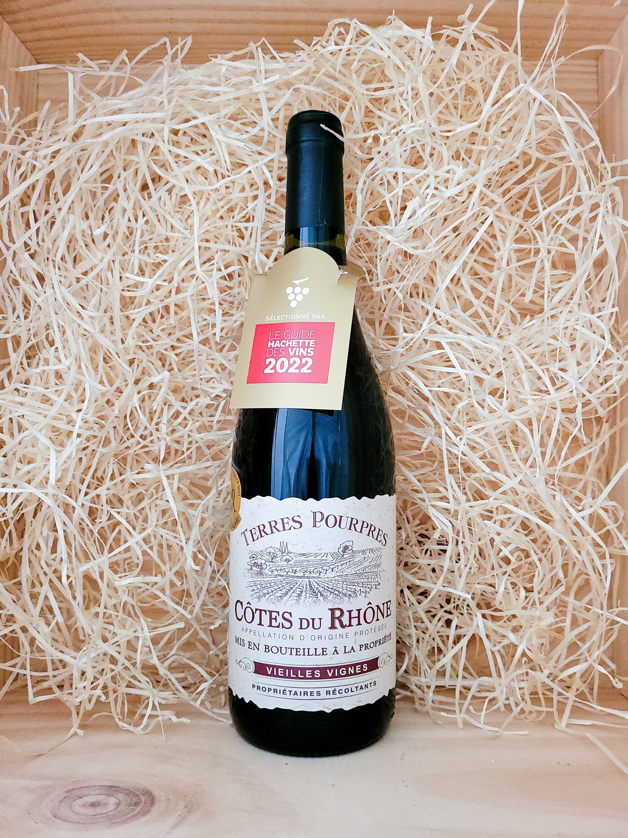 COTES DU RHONE AOC Terres Pourpres vieilles vignes